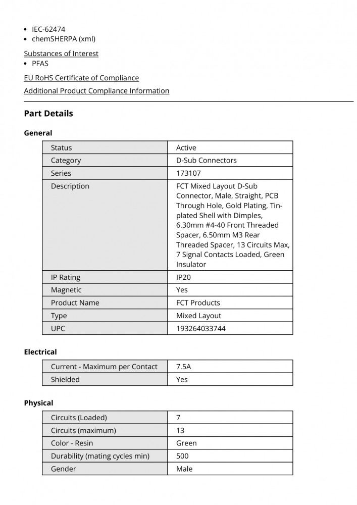 MOLEX 1731071805 product drawing page 2