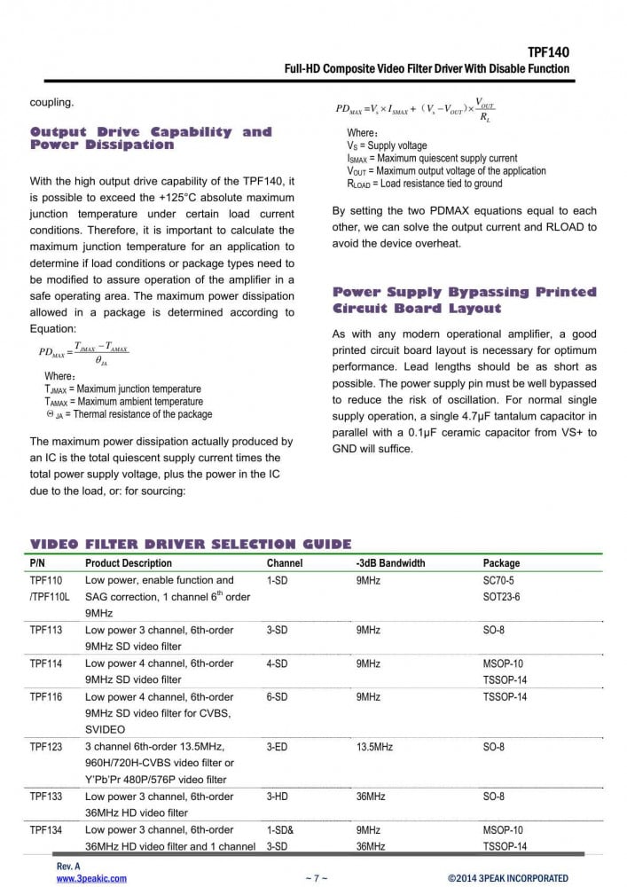 TPF140-TR datasheet page 7