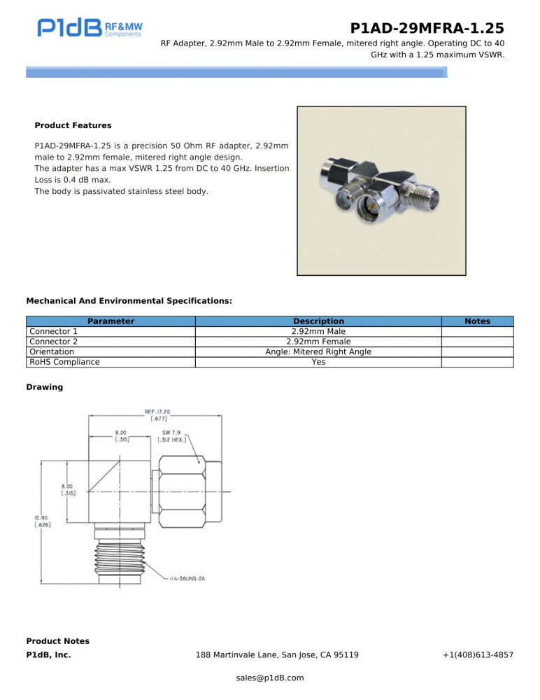 P1AD-29MFRA-1.25 product visual