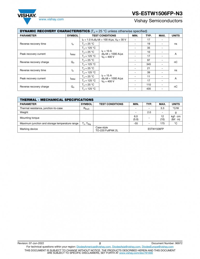 VS-E5TW1506FP-N3 datasheet page 2