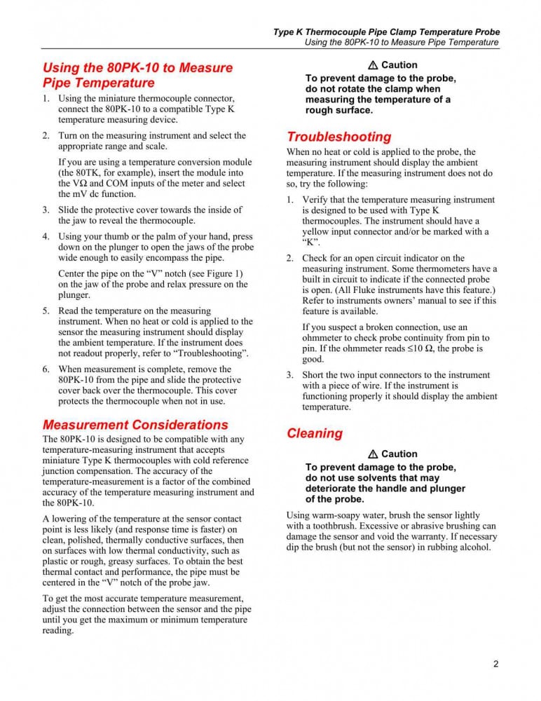 80PK-10 instruction sheet page 2