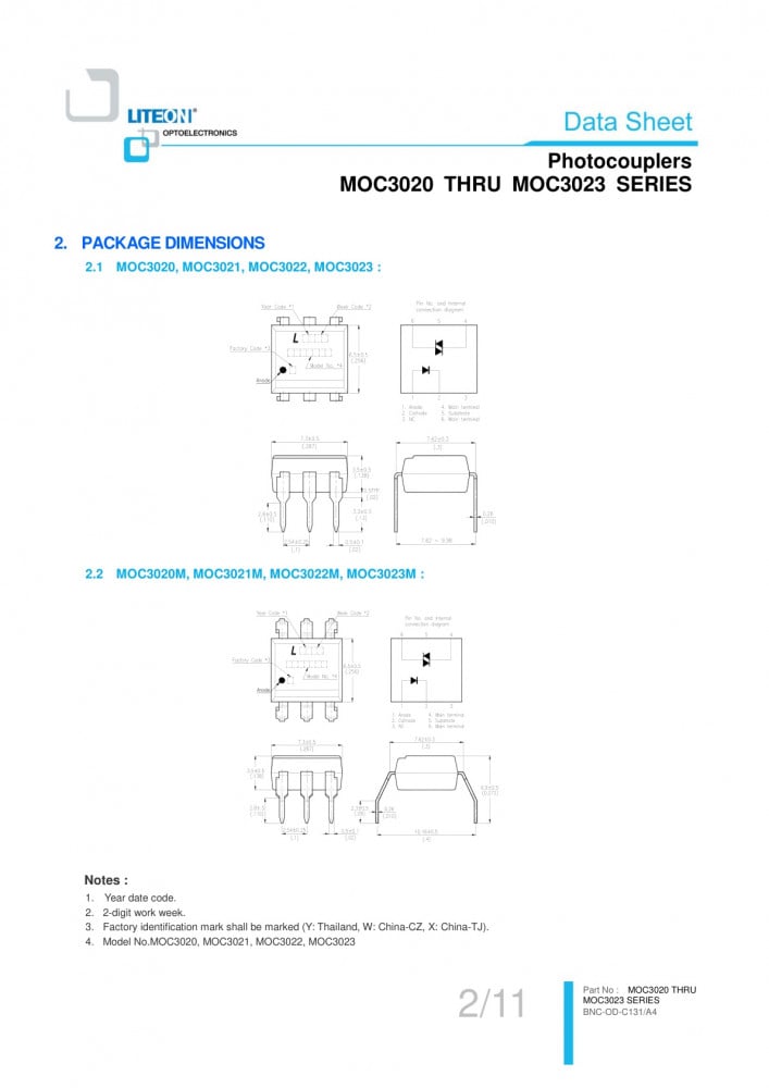 MOC3023 datasheet page 3
