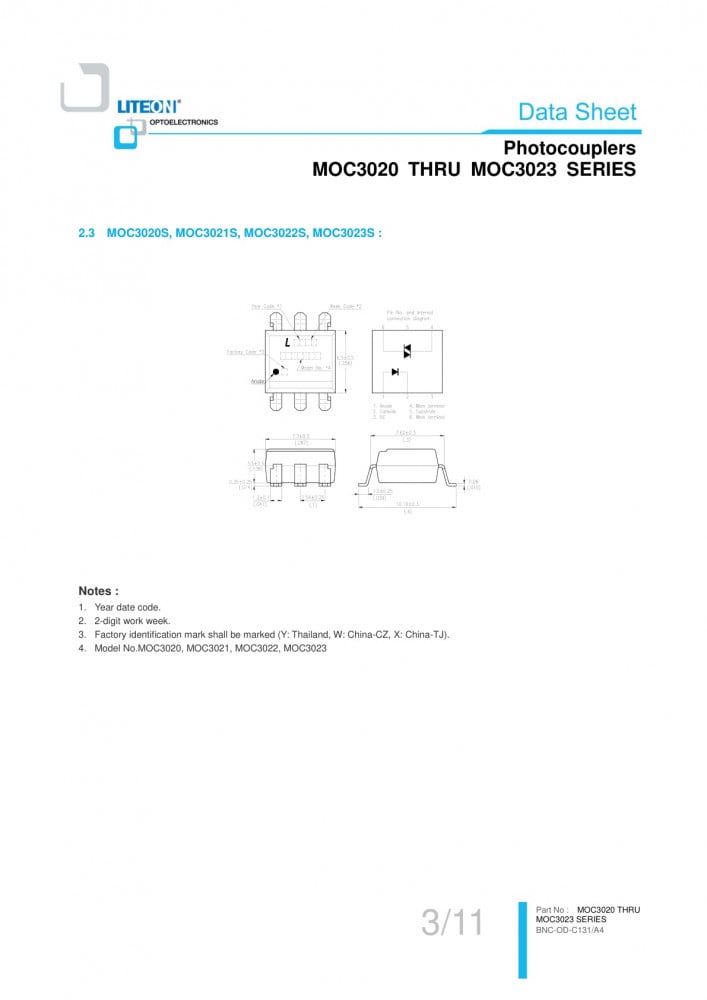 MOC3023 datasheet page 4