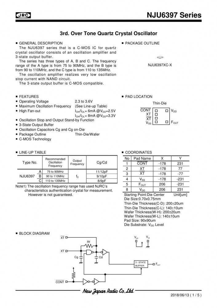 NJU6397 datasheet page 1