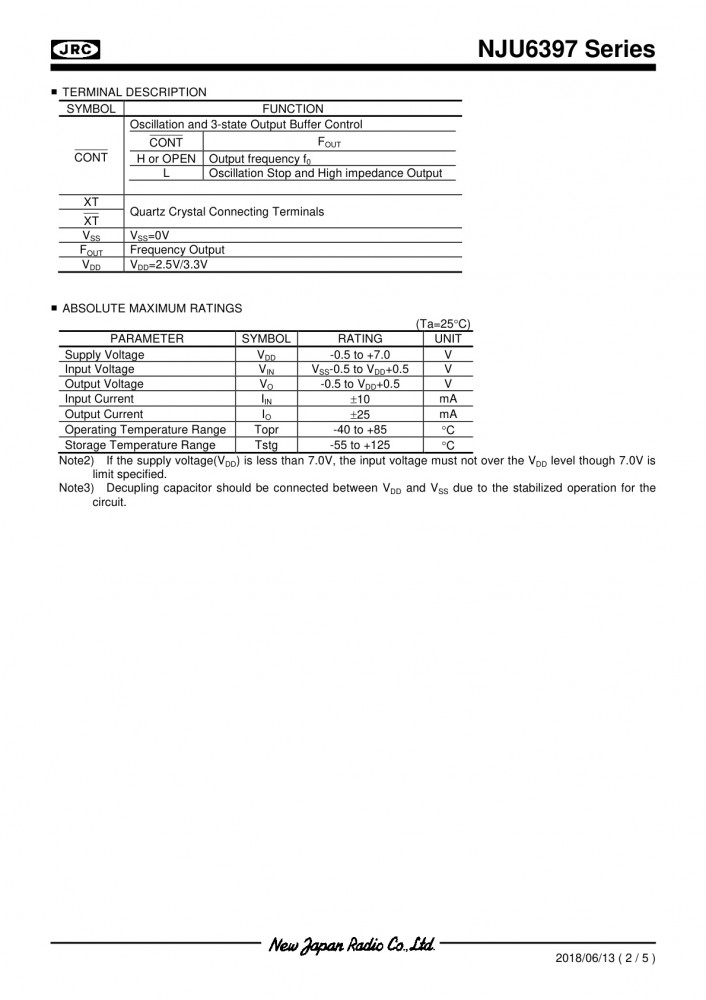 NJU6397 datasheet page 2