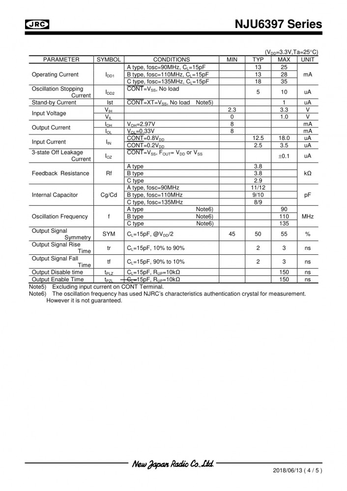 NJU6397 datasheet page 4