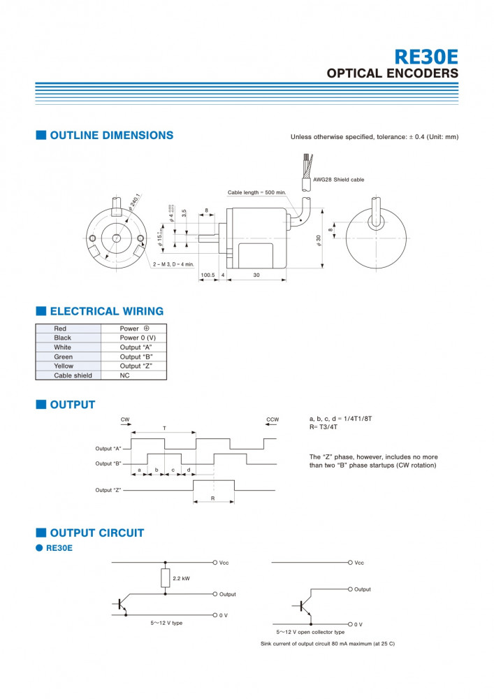 Nidec RE30E datasheet page 3