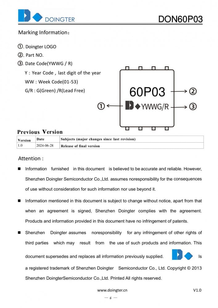 DON60P03 datasheet page 6