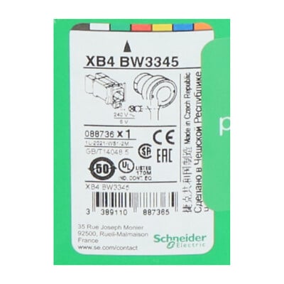 Schneider XB4BW3345 Pushbutton Switch for sale