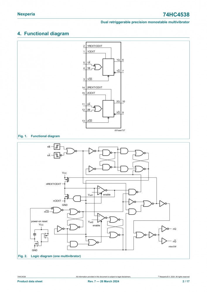 74HC4538D datasheet page 2