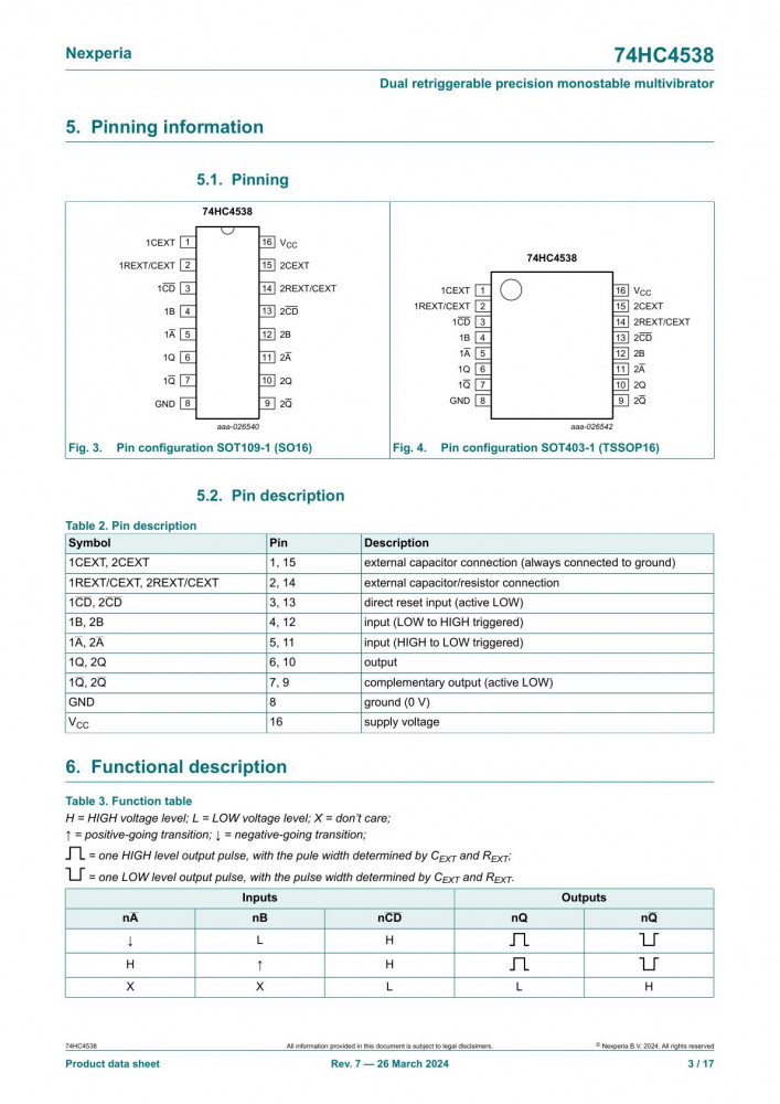 74HC4538D datasheet page 3