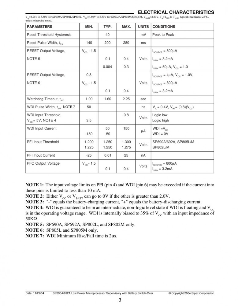 SP690AEN-L datasheet page 3