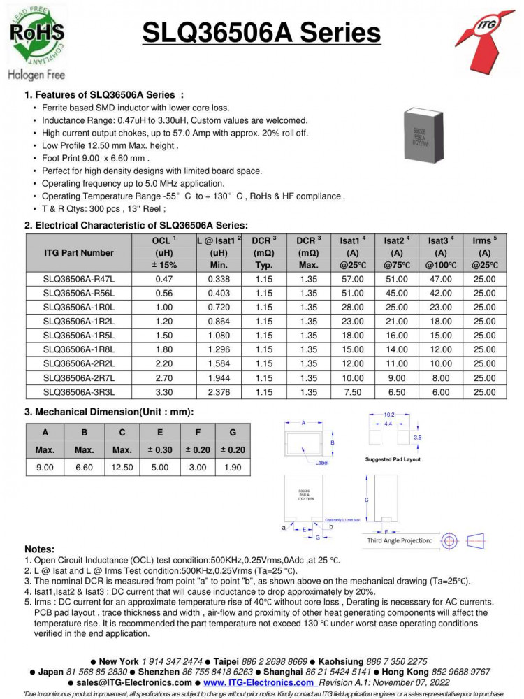 SLQ36506A technical document page 1