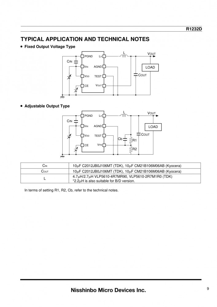 R1232D datasheet page 9