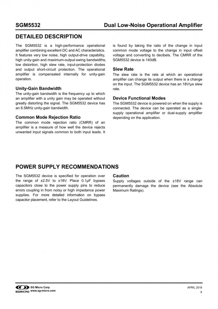 SGM5532 datasheet page 8