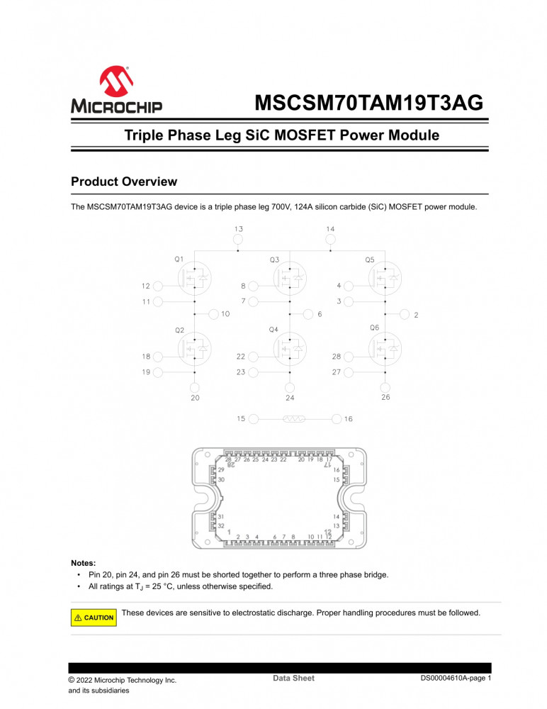 MSCSM70TAM19T3AG datasheet page 1