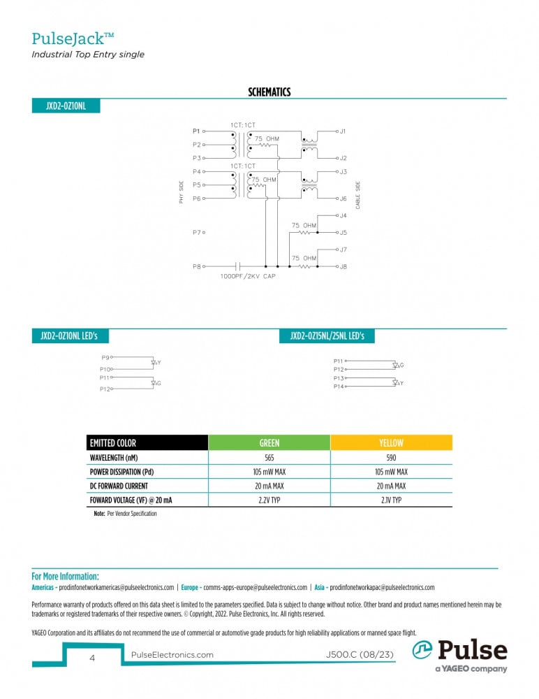 JXD2 series datasheet page 4
