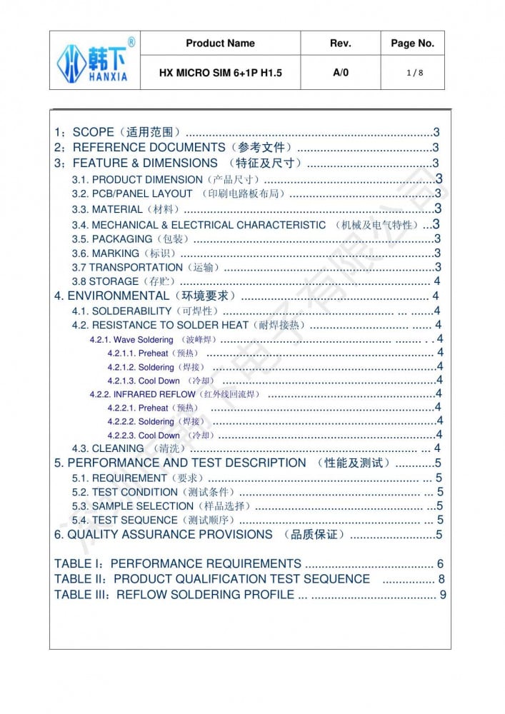 HX MICRO SIM 6+1P H1.5 document page 3
