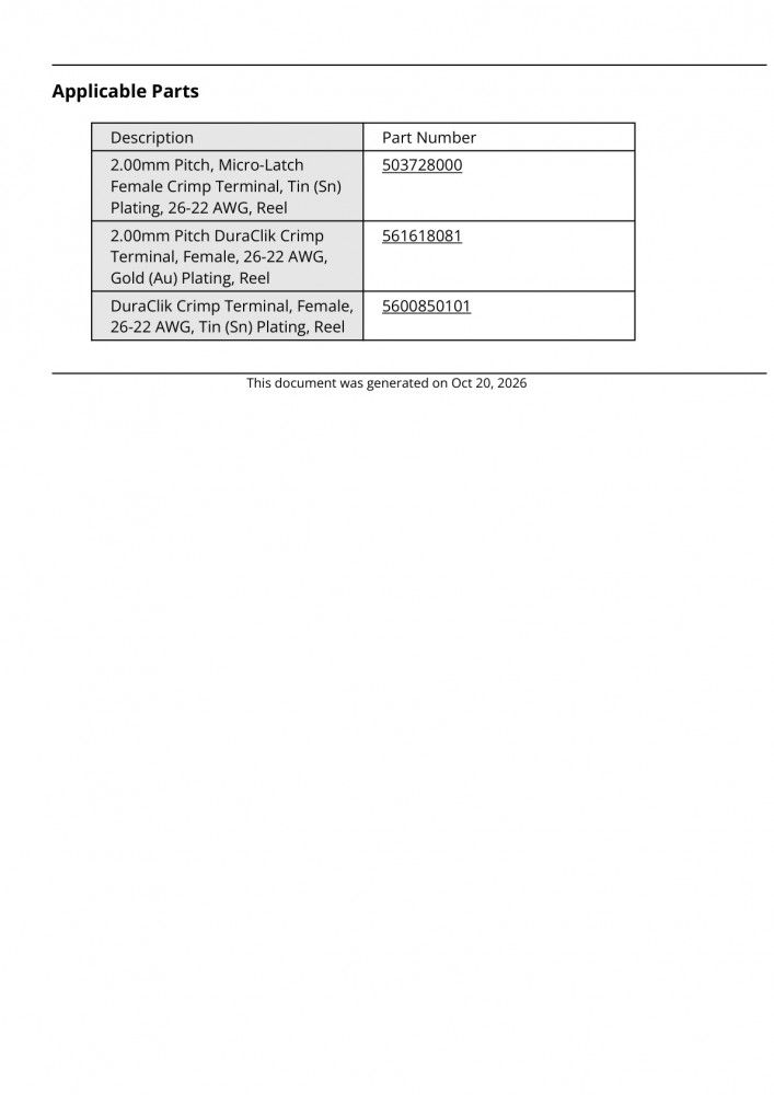 Molex 2037021900 tooling document page 3