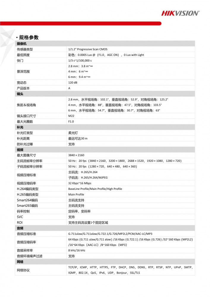 DS-2CD3T87WDV3-L technical document page 2