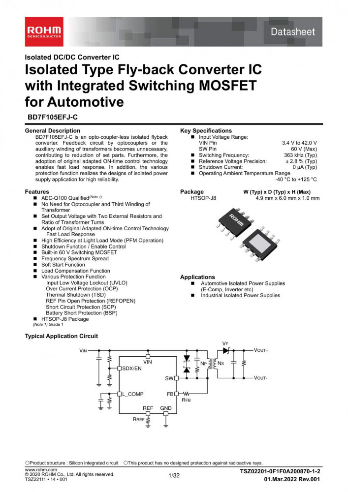 BD7F105EFJ-CE2 datasheet page 1