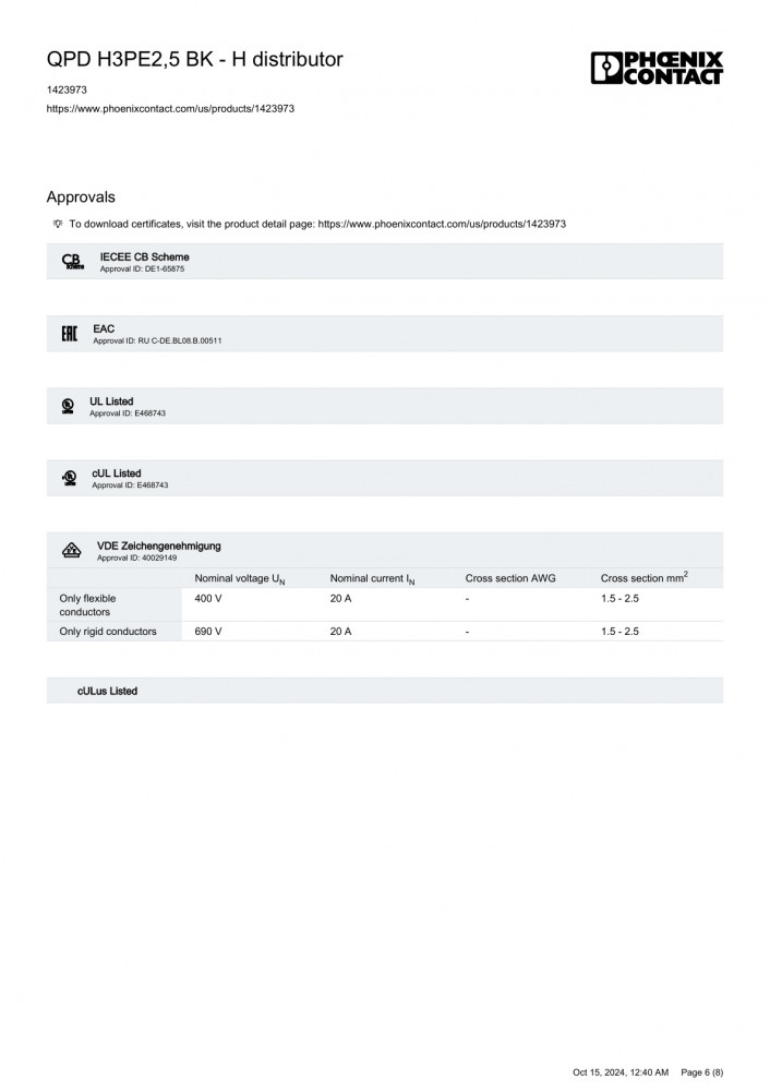Phoenix Contact 1423973 technical document page 6