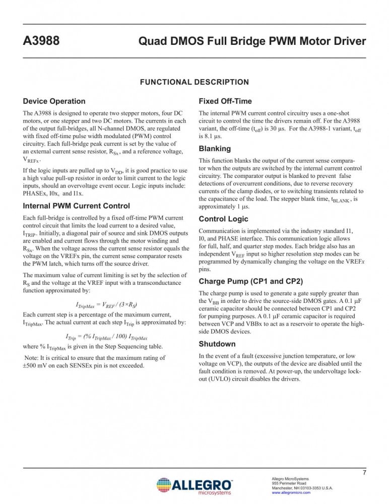 A3988 datasheet page 7