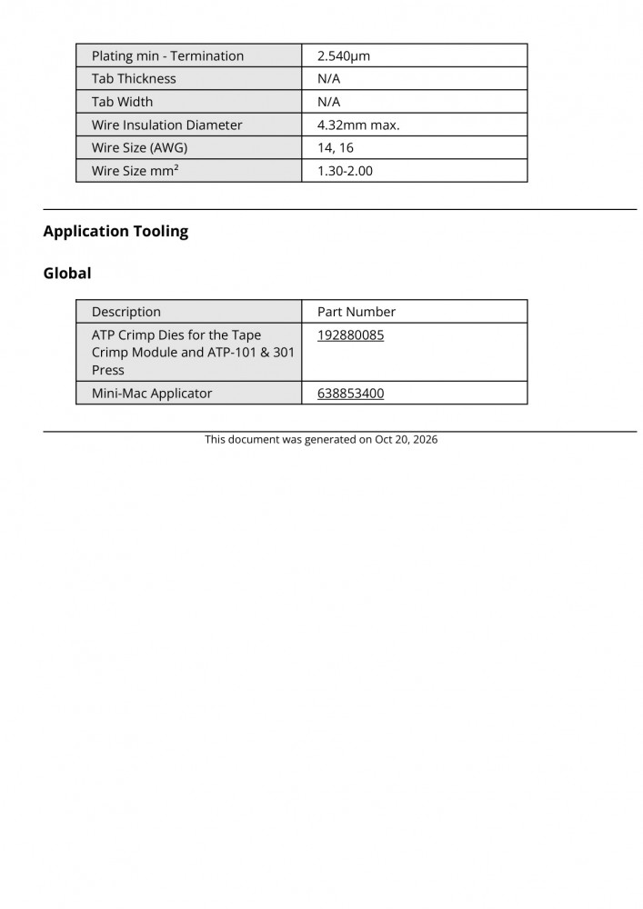 MOLEX 190350008 document page 3