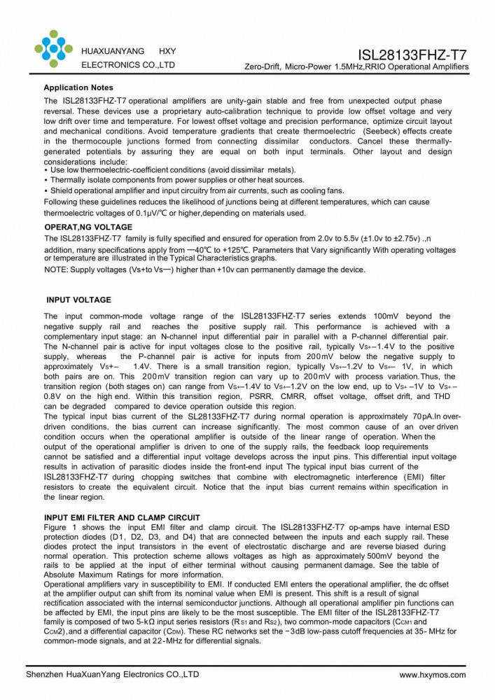 ISL28133FHZ-T7-HXY datasheet page 7