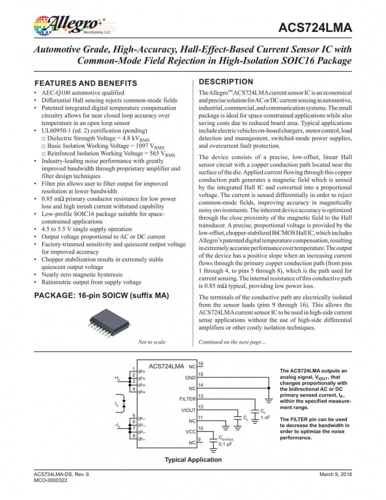 ACS724 datasheet page 1