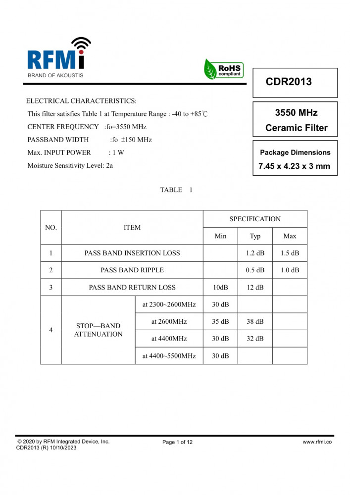 CDR2013 technical document page 1