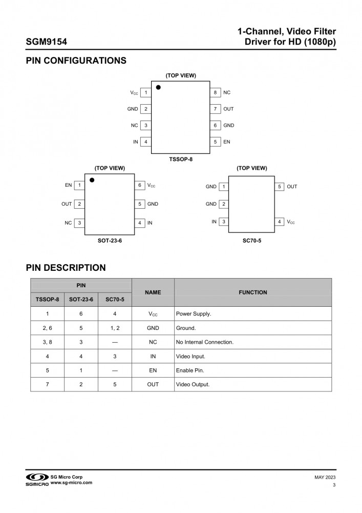 SGM9154 datasheet page 3