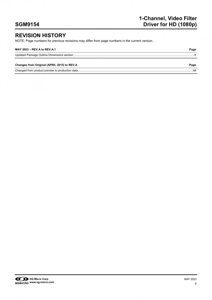 SGM9154 datasheet page 6