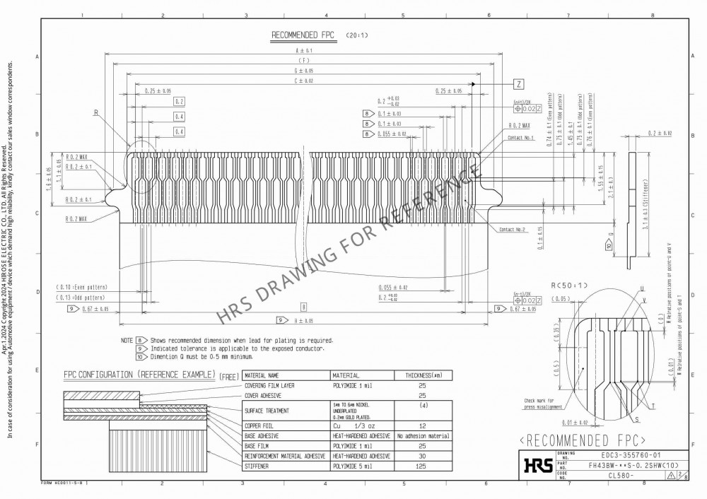 HRS FH43BW technical document page 2