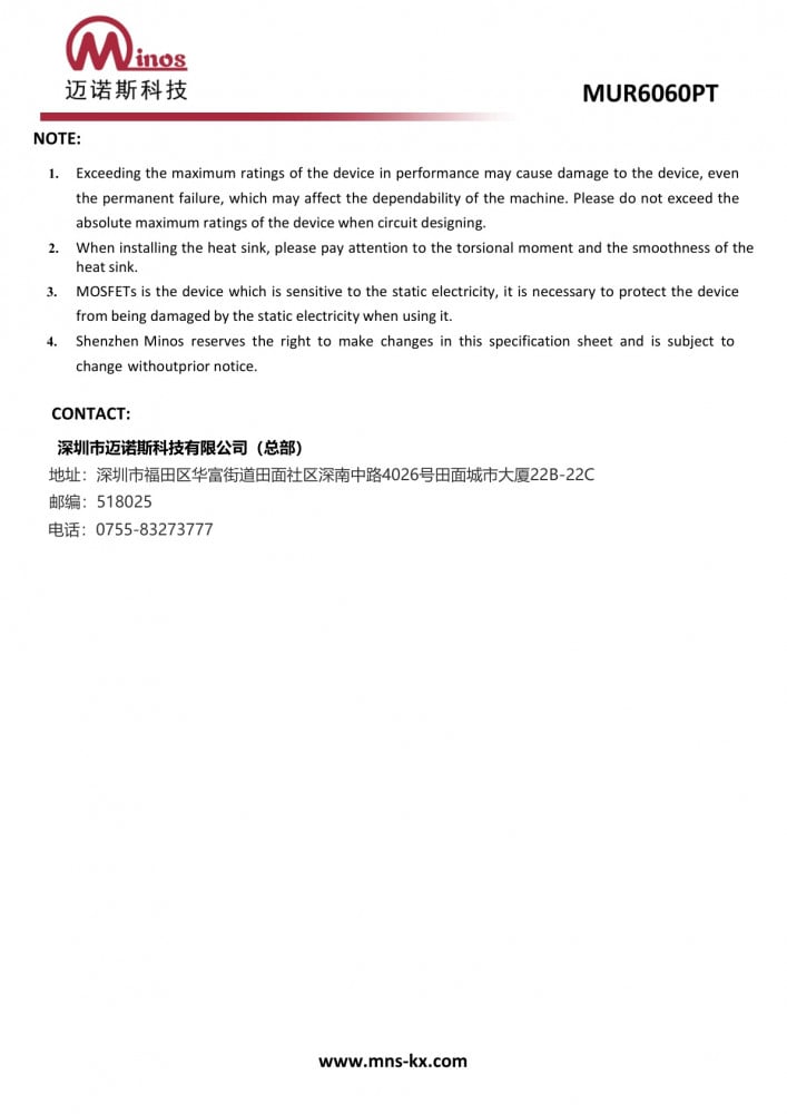 MUR6060PT datasheet page 4