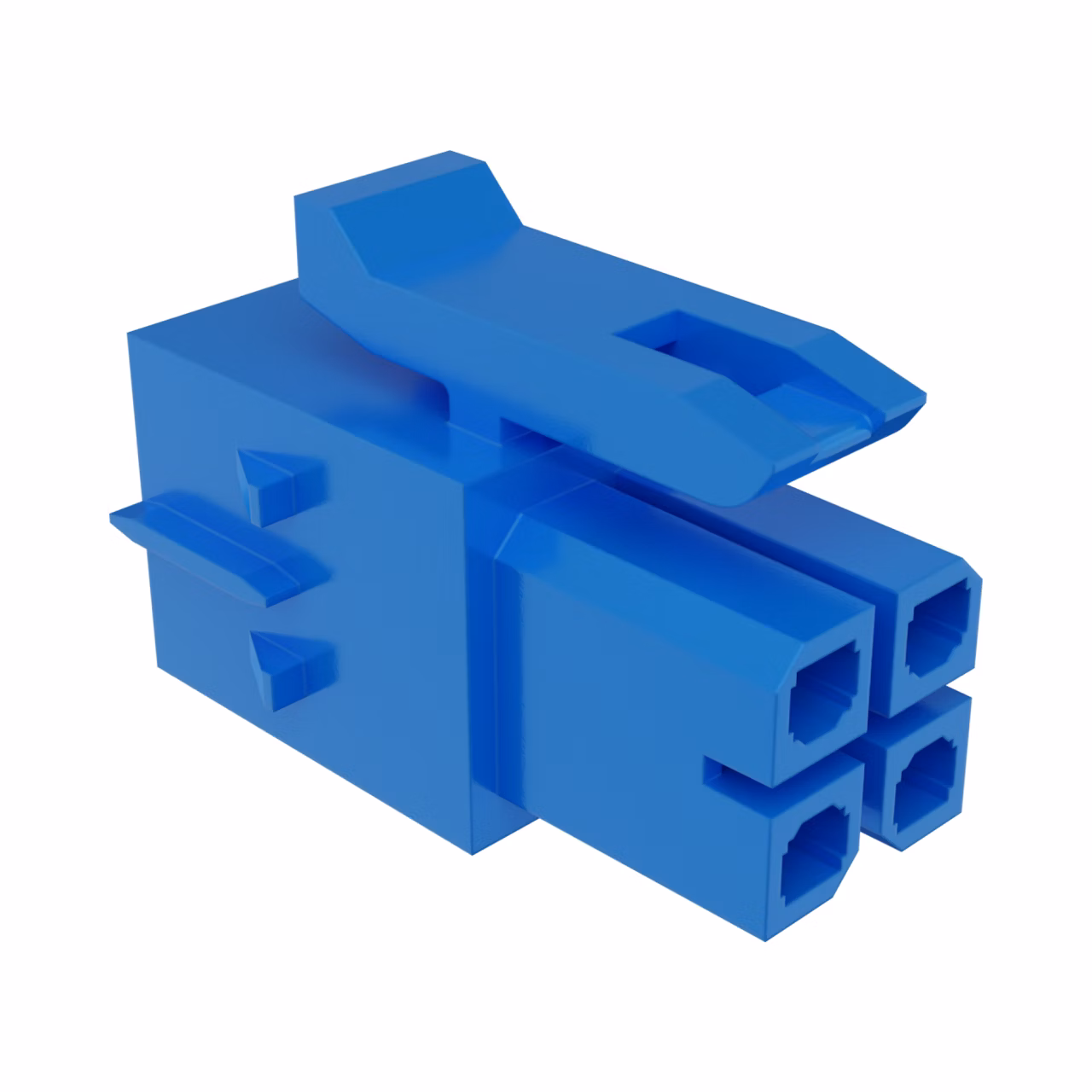 Micro-Fit+ Versa Color Receptacle Housing, Dual Row, 4 Circuits, UL 94V-0, Glow-Wire Capable, Blue for sale