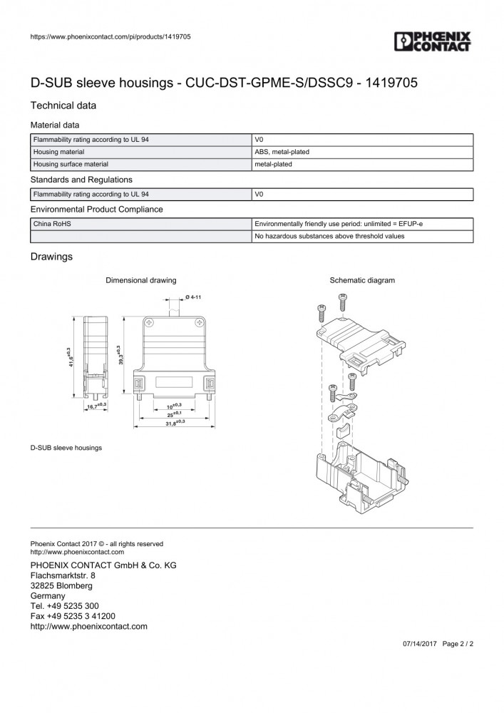 Phoenix Contact 1419705 schematic diagram