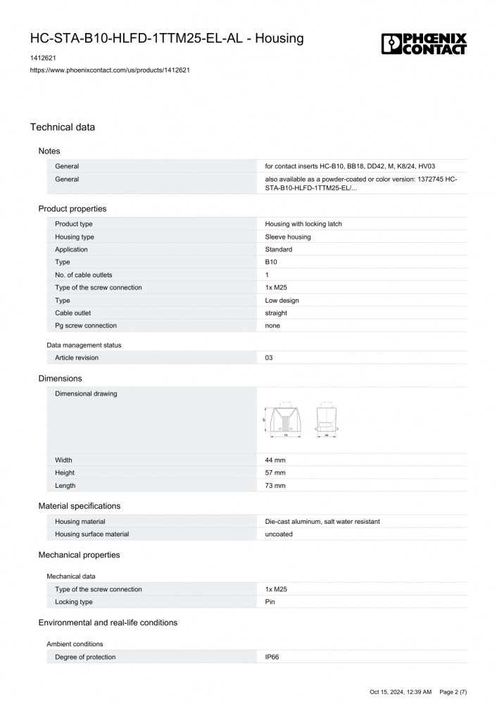 Phoenix Contact 1412621 technical document page 2