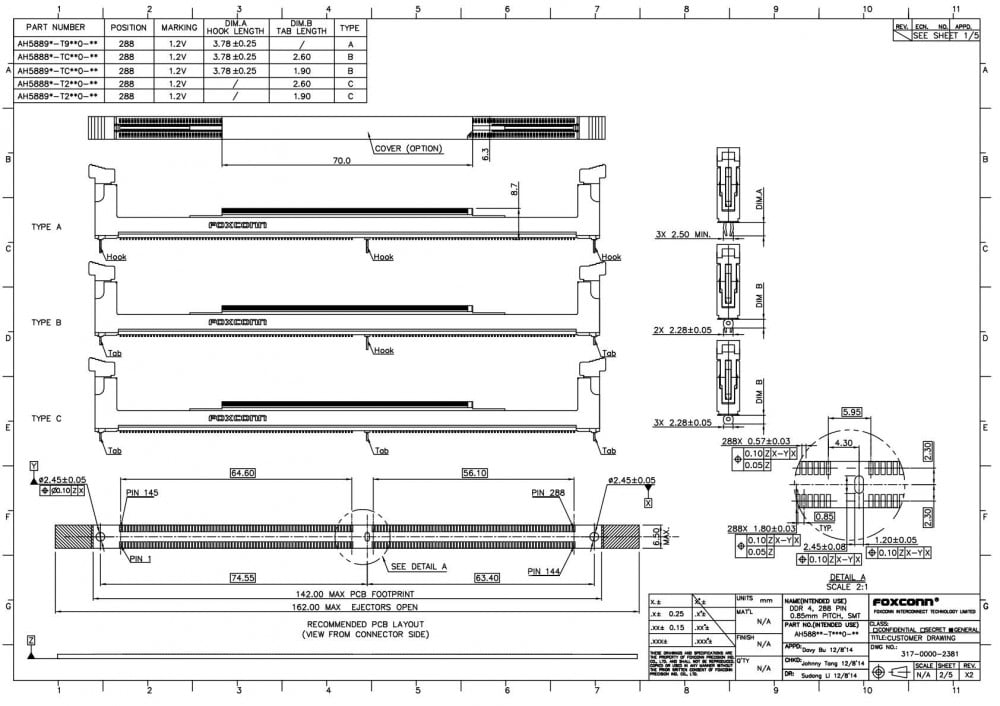 FOXCONN AH58897-T2B20-3F drawing page 2