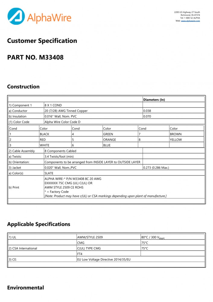 M33408 technical document page 1