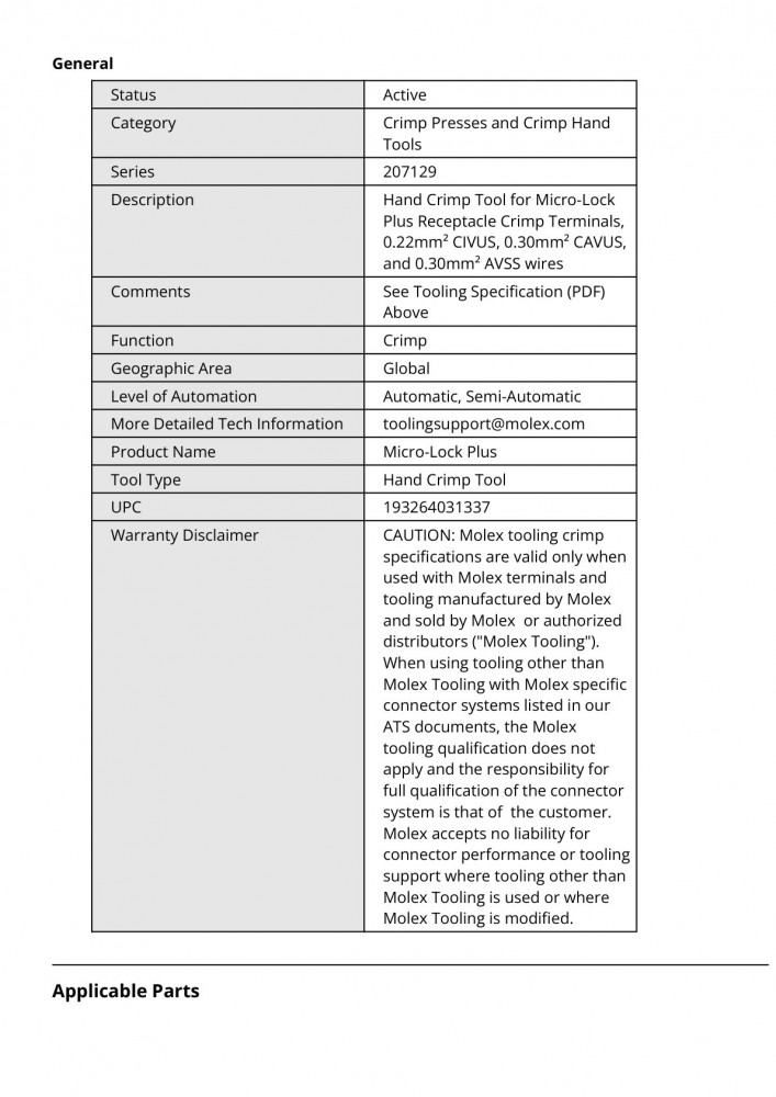 Tooling document image, page 2