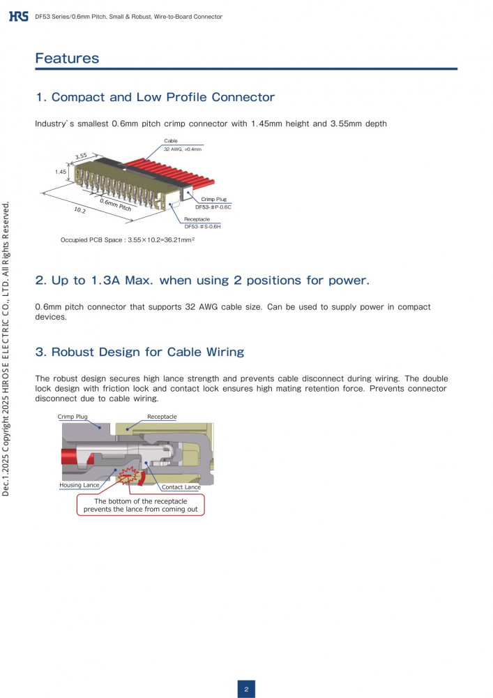 HRS DF53 series technical document page 2