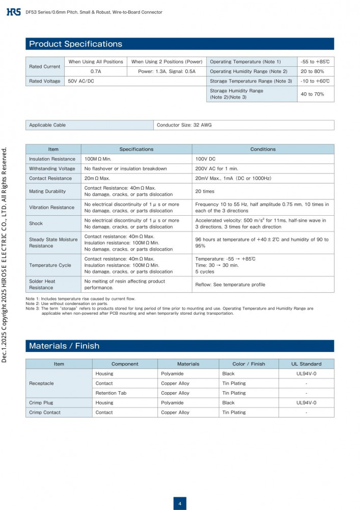HRS DF53 series technical document page 4