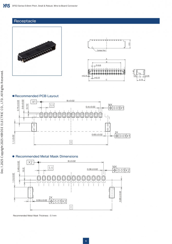 HRS DF53 series technical document page 6