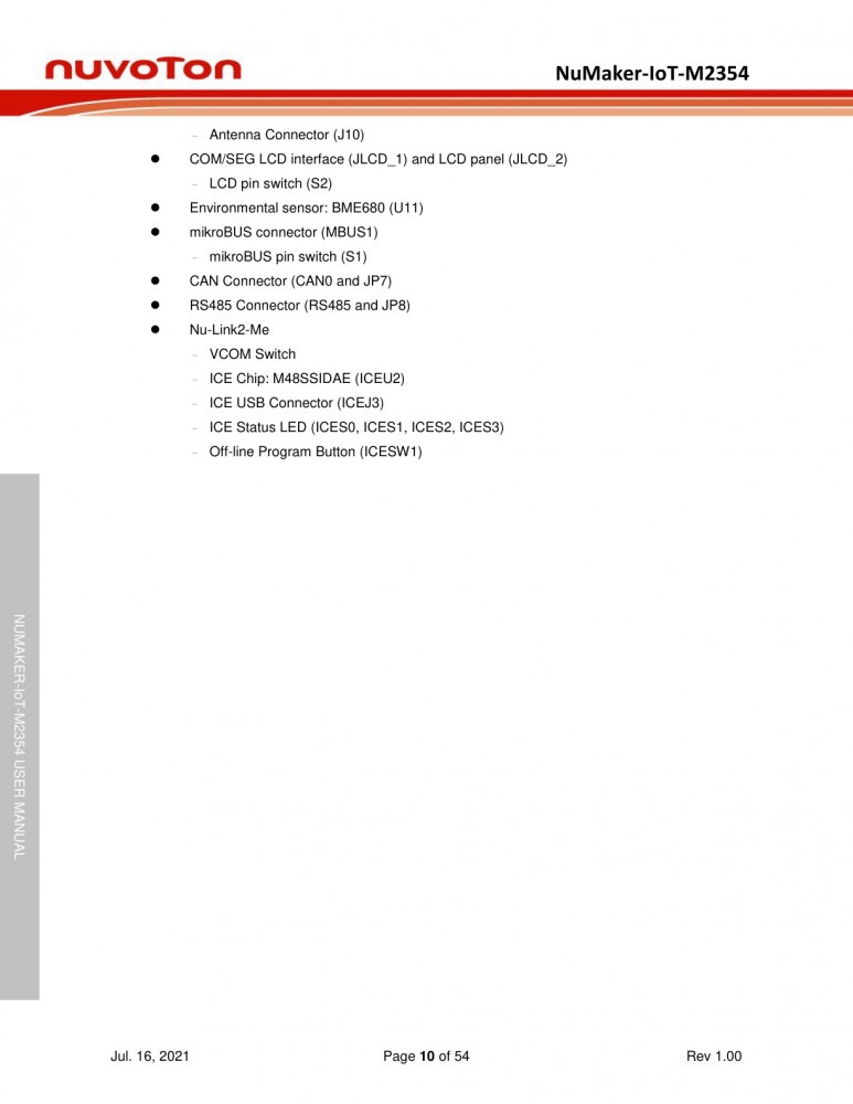NuMaker-IoT-M2354U document page 10