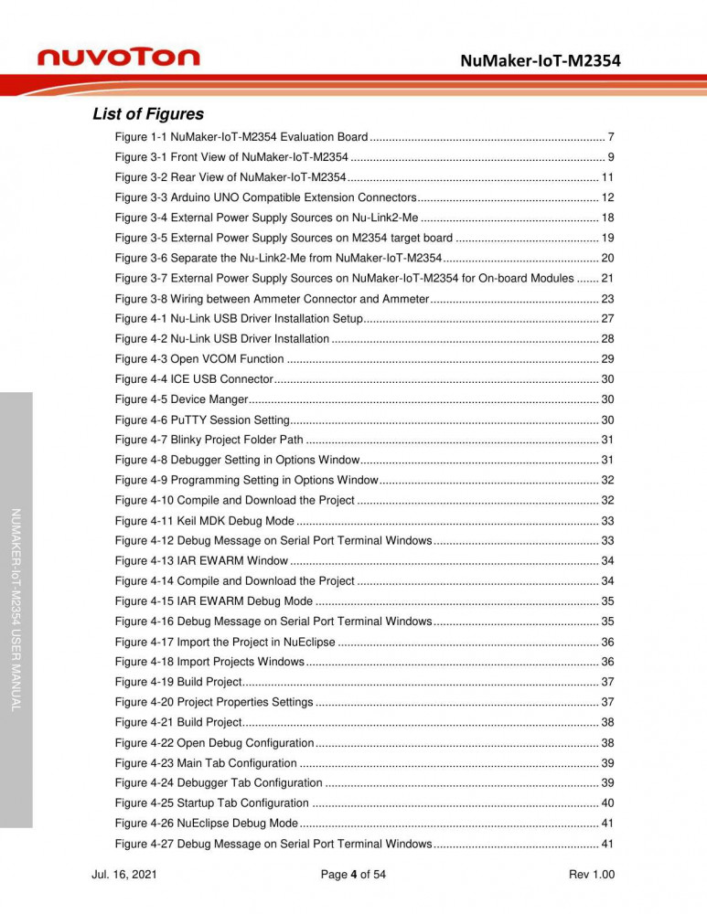 NuMaker-IoT-M2354U document page 4
