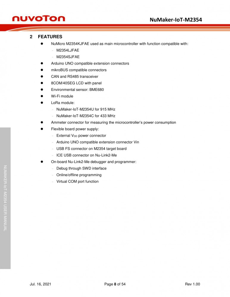 NuMaker-IoT-M2354U document page 8