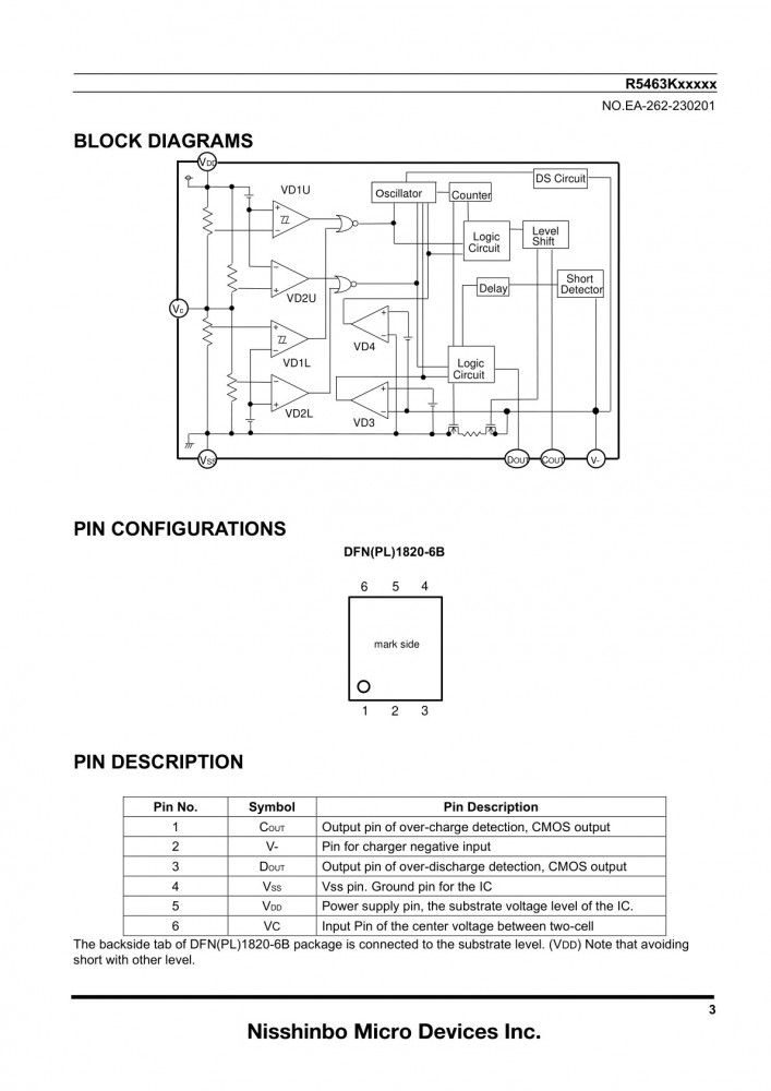 R5463 datasheet page 3