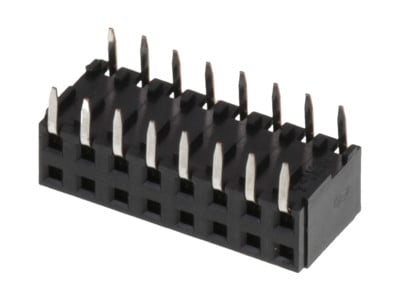 C-Grid III PCB Receptacle, 2.54mm Pitch, Dual Row, Vertical, 6 Circuits, Tin (Sn) Plating, Straight PCB Pins