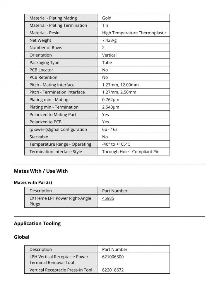 MOLEX 461146160 document image, page 3